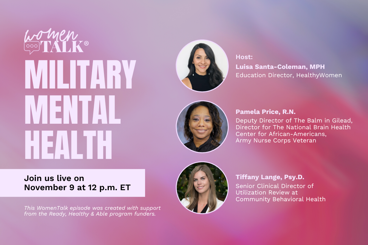 WomenTalk: "Military Mental Health" - Ready Healthy & Able Powered by HealthyWomen